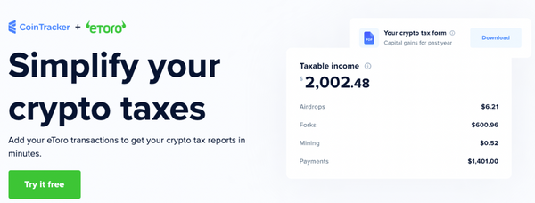 eToro US Partners with CoinTracker to Simplify Crypto Taxes for eToro Users